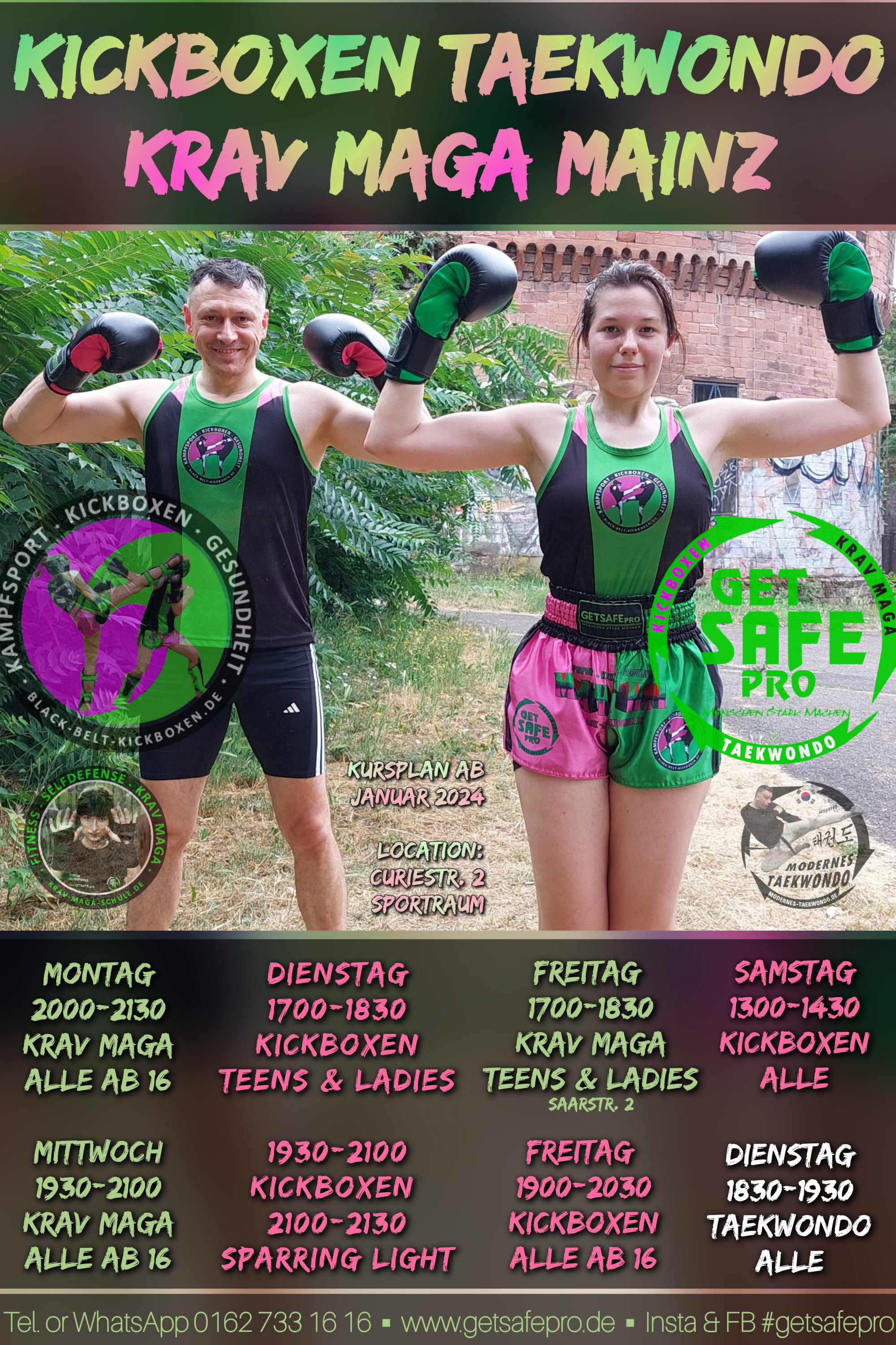 GETSAFEpro Fitness Boxen Kickboxen Taekwondo Krav Maga Team